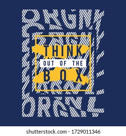 Original Think Out Box Typography Graphic Stock Vector (Royalty Free ...