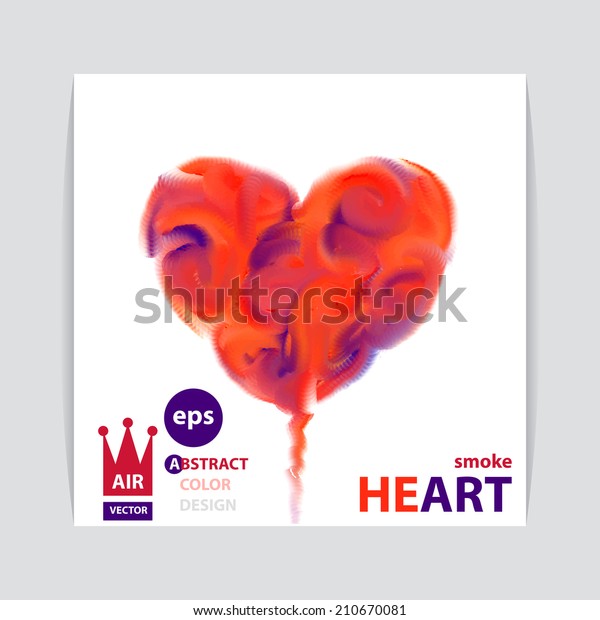Original Vector Abstract Smoke Heart Smoke Stock Vector (Royalty Free ...