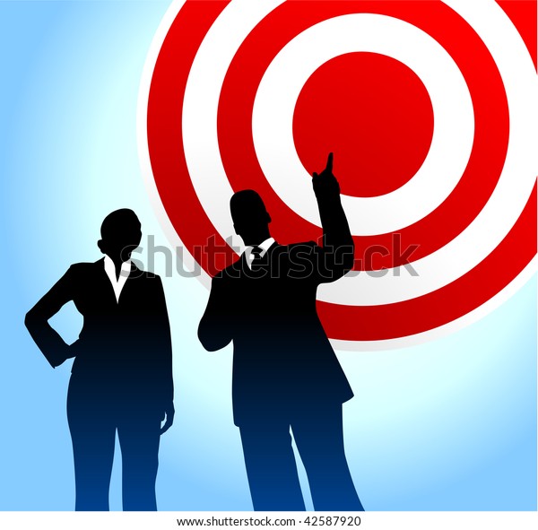 Original Vector Illustration Bulls Eye Target Stock Vector (Royalty ...