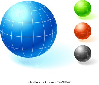 Set Two World Hemispheres Red Blue 库存插图 16273798 | Shutterstock
