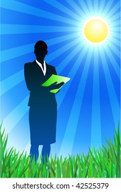 Original Vector Illustration Green Report On Stock Vector (Royalty Free ...