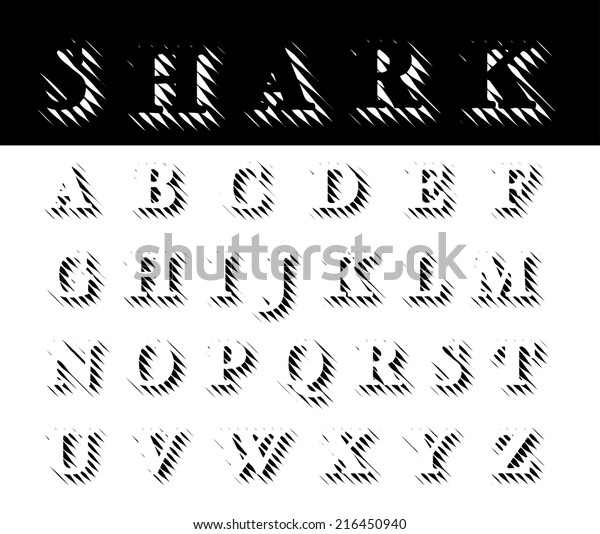 Original Vector Transparent Font Sharp Shadow Stock Vector (Royalty ...