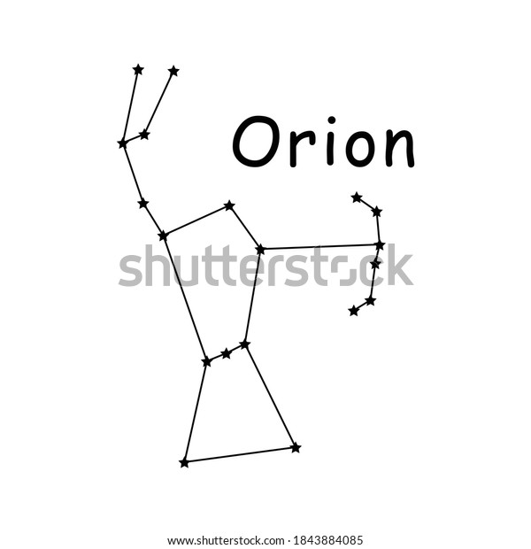 Orion Constellation Stars Vector Icon Pictogram Stock Vector (Royalty ...