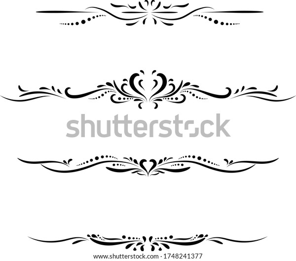 Ornamen Element Vintage Flolar Vector Stock Vector (Royalty Free ...