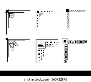 Ornament Corners Set Stock Vector (Royalty Free) 363722978 | Shutterstock