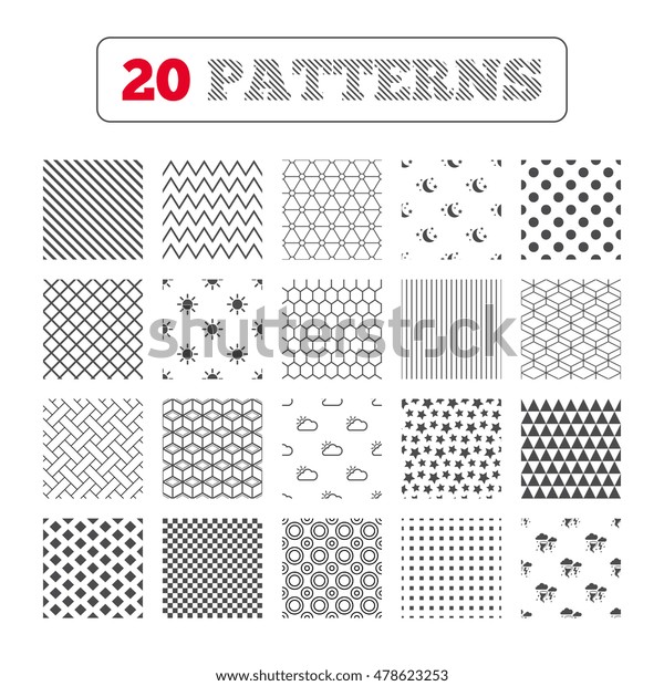 Ornament Patterns Diagonal Stripes Stars Weather Stock Vector (Royalty ...