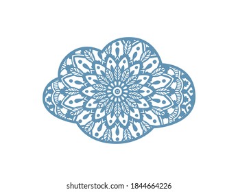 Ornamental Cloud Symbol Vector Mandala Stock Vector (Royalty Free ...