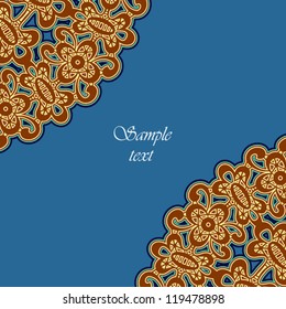 Ornamental Corner Design Decorative Vector Background Stock Vector ...