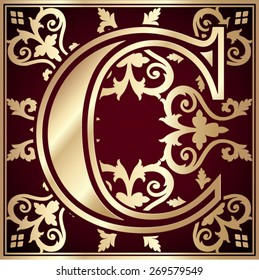Ornamental Decorative Letter C Vector Illustration Stock Vector ...