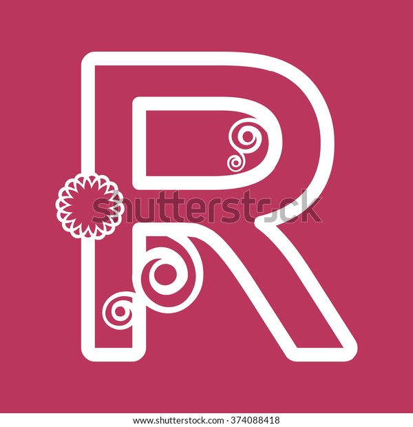 Ornamental Letter R Stock Vector (Royalty Free) 374088418 | Shutterstock