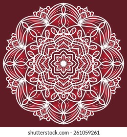 Ornamental Round Lace Pattern Circle Background Stock Vector (Royalty ...