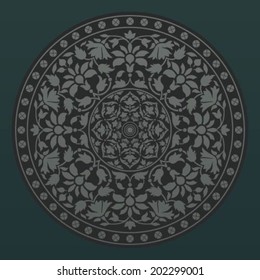 Ornamental Round Pattern Indian Style Vector Stock Vector (Royalty Free ...