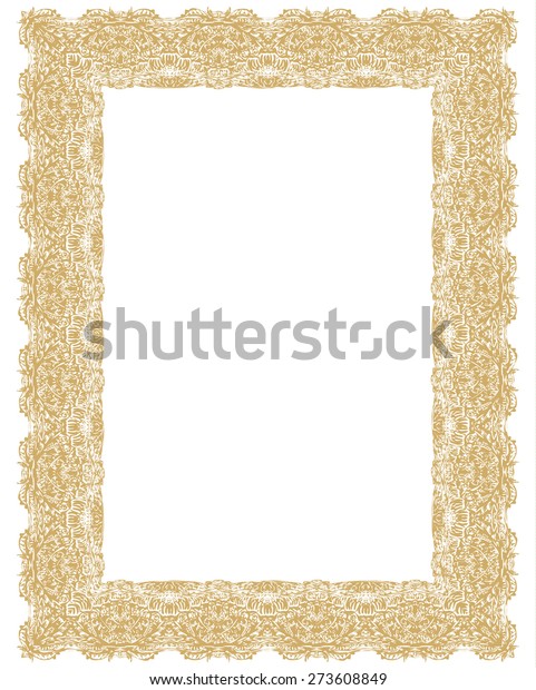 Ornamental Vertical Diploma Frame Stock Vector (Royalty Free) 273608849 ...