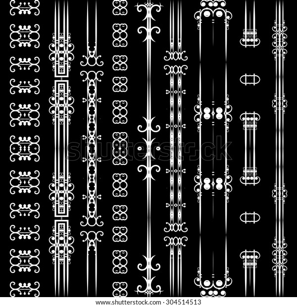 Ornamental Vintage Borders Dingbats Page Decoration Stock Vector ...
