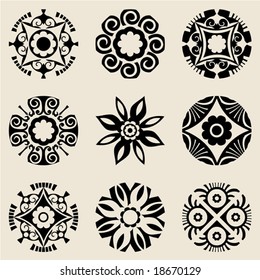 Ornate Floral Icon Set Stock Vector (Royalty Free) 18670129 | Shutterstock