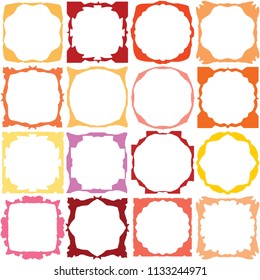 Ornate Hand Drawn Frames Warm Colors Stock Vector (Royalty Free ...