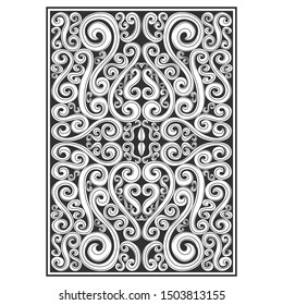 Ornate Illustration Hand Drawing Vector Wallpaper: เวกเตอร์สต็อก (ปลอด ...