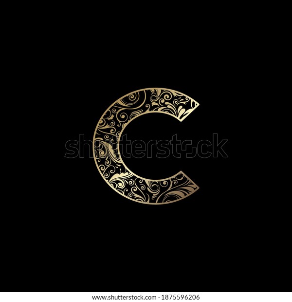Ornate Letter C Logo Icon Elegance Stock Vector (Royalty Free ...