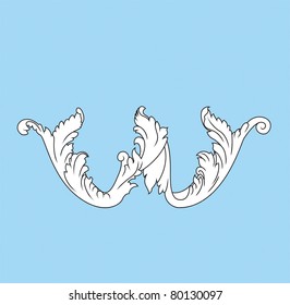 Ornate Letter W Stock Vector (Royalty Free) 80130097 | Shutterstock