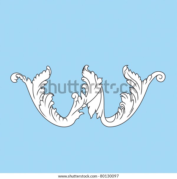 Ornate Letter W Stock Vector (Royalty Free) 80130097 | Shutterstock