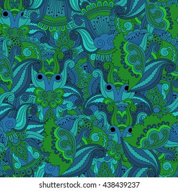 Ornate Seamless Pattern Leaves Seamless Pattern Stock Vector (Royalty ...