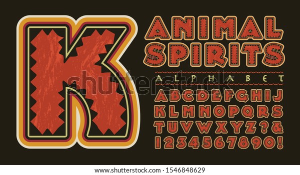 Ornate Vector Alphabet Tribal Native American Stock Vector (Royalty ...