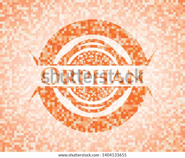 Orphan Abstract Orange Mosaic Emblem Background Stock Vector (Royalty ...