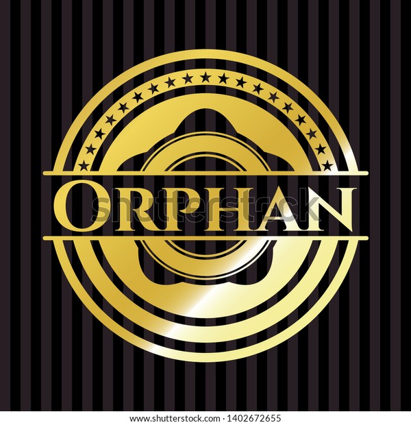 Orphan Gold Emblem Badge Vector Illustration Stock Vector (Royalty Free ...