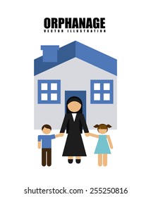 Orphanage Concept Design Vector Illustration Eps10 Stock Vector ...