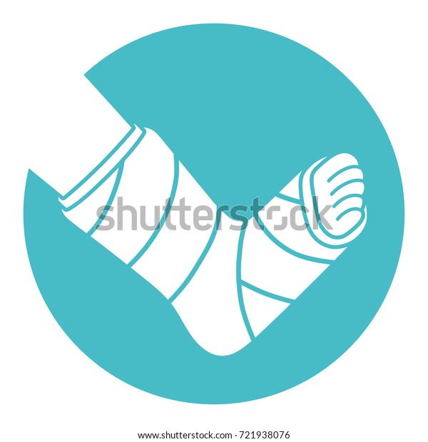 Orthopedic Plaster Cast Icon Broken Leg Stock Vector (Royalty Free ...