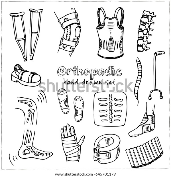 Orthopedic Set Vector Isolated Illustration On Stock Vector (Royalty ...