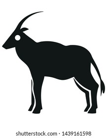 Happy Oryx Cartoon Isolated On White Stock Illustration 455883445 ...