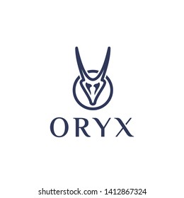 Oryx Head Logo Design Template Oryx Stock Vector (Royalty Free ...