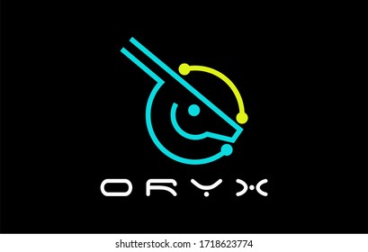 Oryx Line Logo Oryx Technology Vector Stock Vector (Royalty Free ...