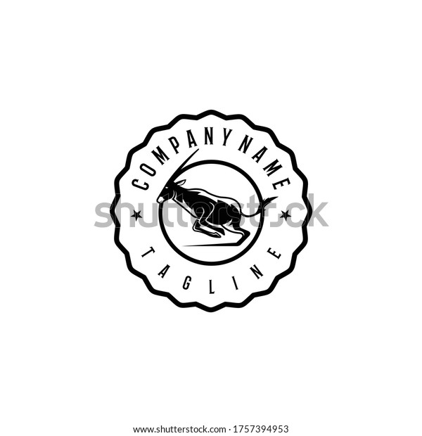 Oryx Logo Design Template Awesome Oryx Stock Vector (Royalty Free) 1757394953 | Shutterstock