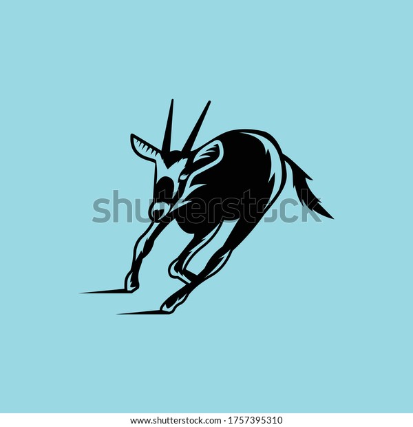 Oryx Logo Design Template Awesome Oryx Stock Vector (Royalty Free ...