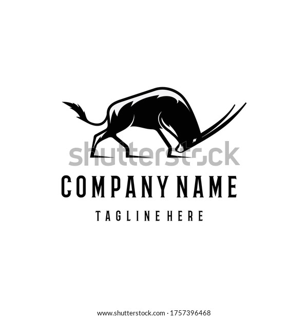 Oryx Logo Design Template Awesome Oryx Stock Vector (Royalty Free ...