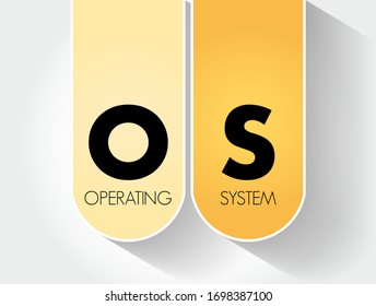 Os Operating System Acronym Business Concept Stock Vector (Royalty Free ...