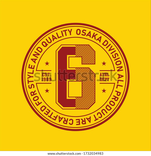 Osaka Division 6 Athletic Dept Vintage Stock Vector (Royalty Free ...