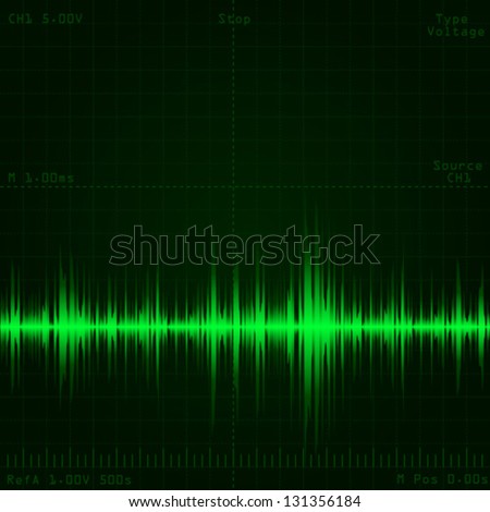 Oscilloscope Screen Showing Sound Wave Signal Stock Vector (Royalty ...