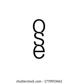 Ose Letter Original Monogram Logo Design Stock Vector (Royalty Free ...