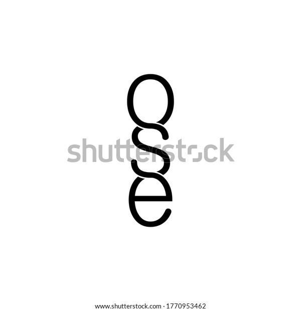Ose Letter Original Monogram Logo Design Stock Vector (Royalty Free ...