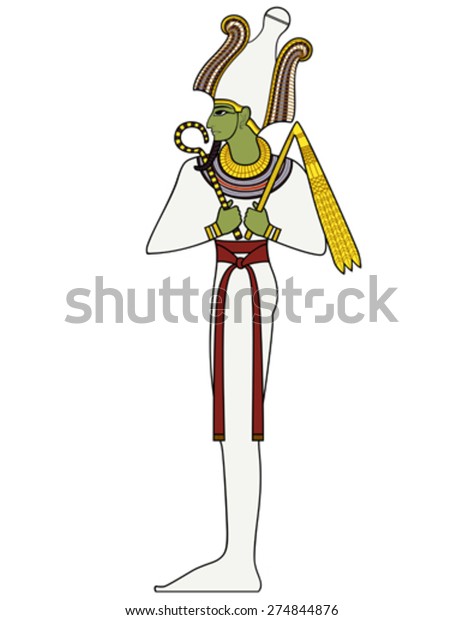 Osiris Egyptian Ancient Symbol Isolated Figure Stock Vector (Royalty ...