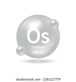 Osmium Molecule Models Silver Grey Chemical Stock Vector (Royalty Free ...