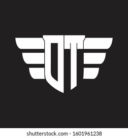 Ot Logo Monogram Emblem Wings Element Stock Vector (Royalty Free ...