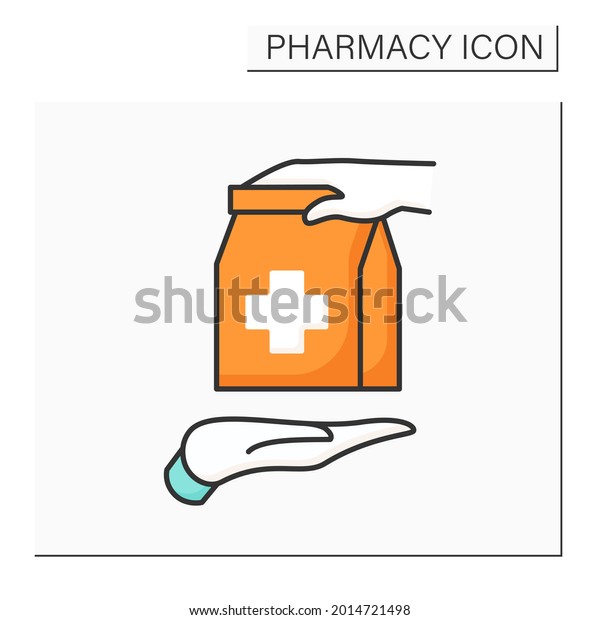 Otc Color Icon Over Counter Retail Stock Vector (Royalty Free ...