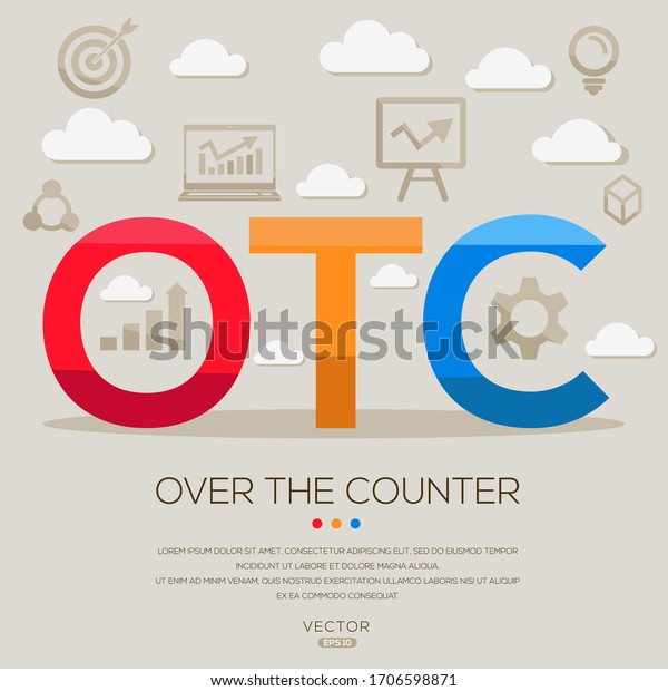 Otc Mean Over Counter Letters Iconsvector Stock Vector (Royalty Free ...
