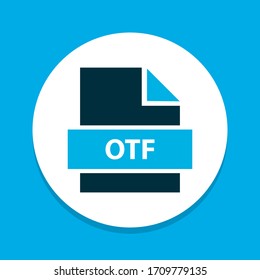 File Otf Icon Colored Symbol Premium Stock Illustration 1342045046
