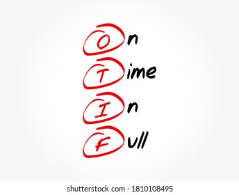 Otif On Time Full Acronym Business Stock Vector (Royalty Free ...