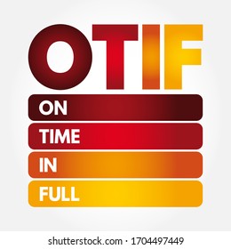 Otif On Time Full Measurement Logistics Stock Vector (Royalty Free ...